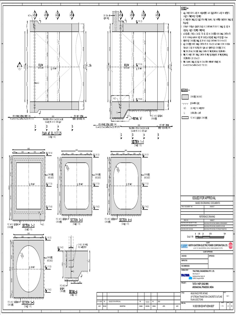 w.003159 CD Int Con 5037 - Up Stream Transition Concrete Outline | PDF