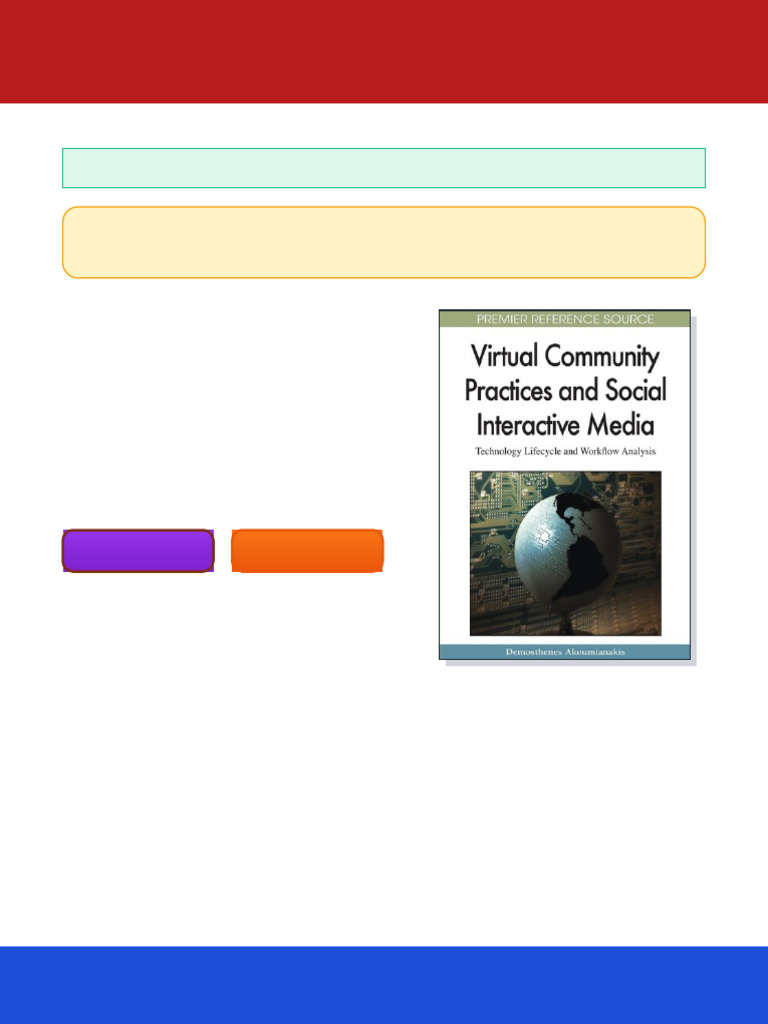 Virtual Community Practices and Social Interactive Media Technology ...