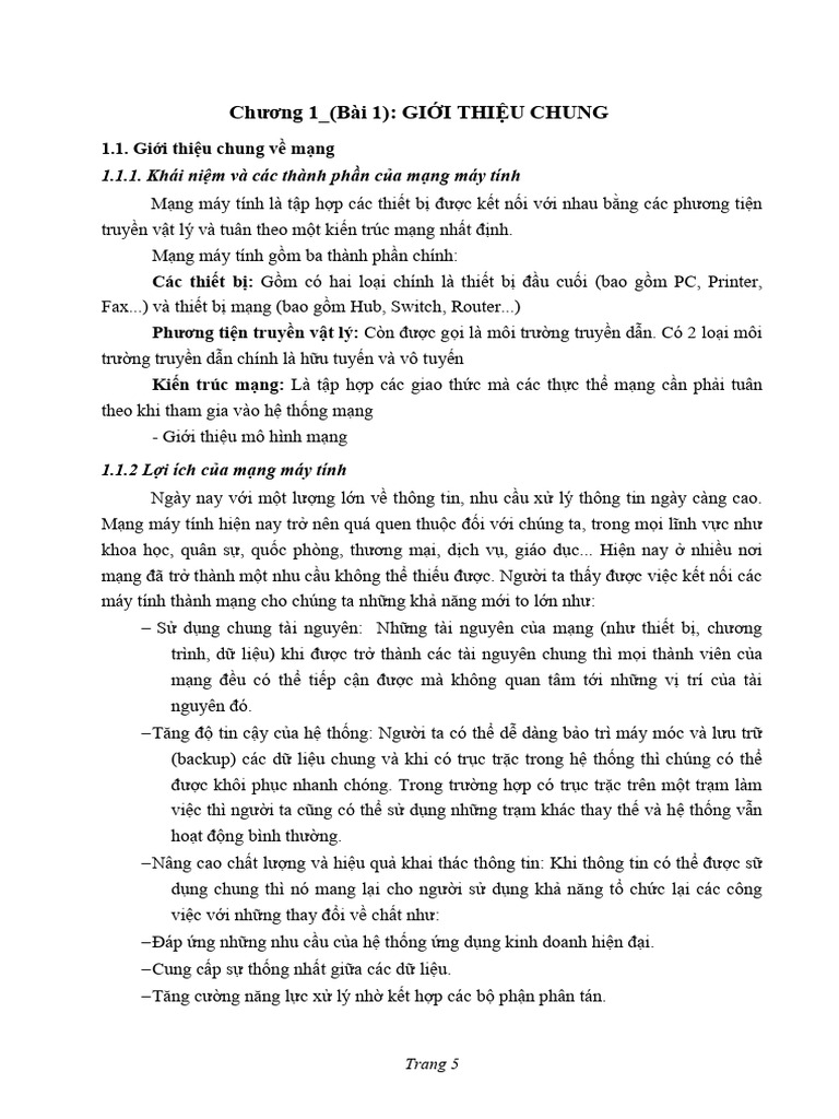 Bai Giang - Bai 1 - Gioi Thieu Chung | PDF