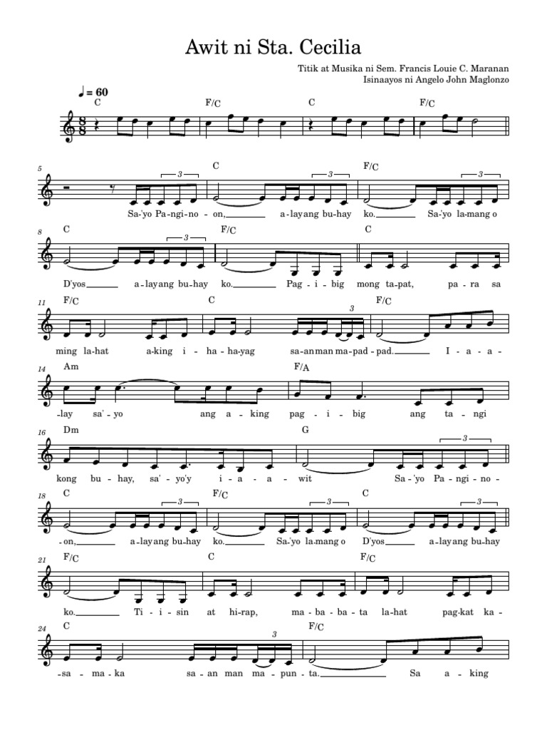 Awit Ni Sta. Cecilia | PDF