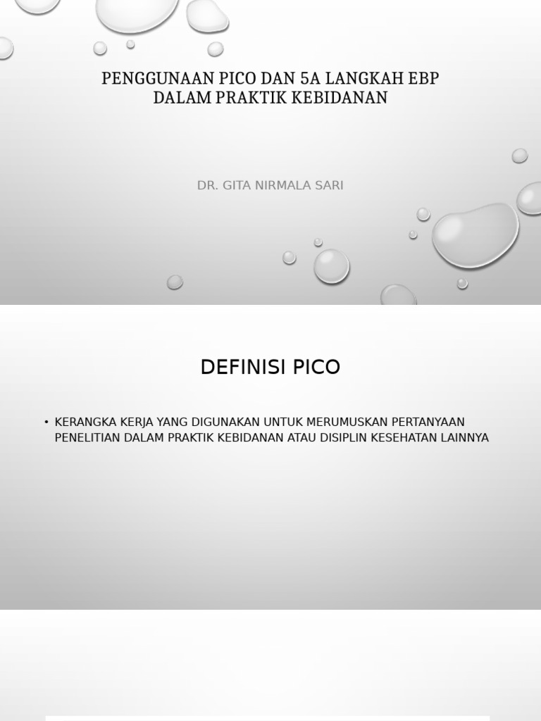 Penggunaan PICO dan 5A langkah EBP dalam | PDF