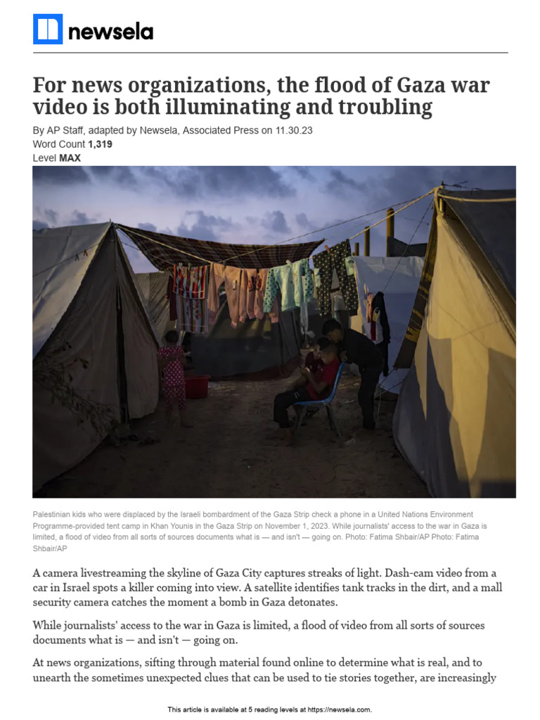 Journalism's Effect in The Real World | PDF | Gaza Strip | Associated Press