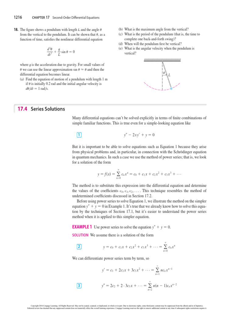 Fi Fi: Second-Order Di Erential Equations | PDF | Differential ...