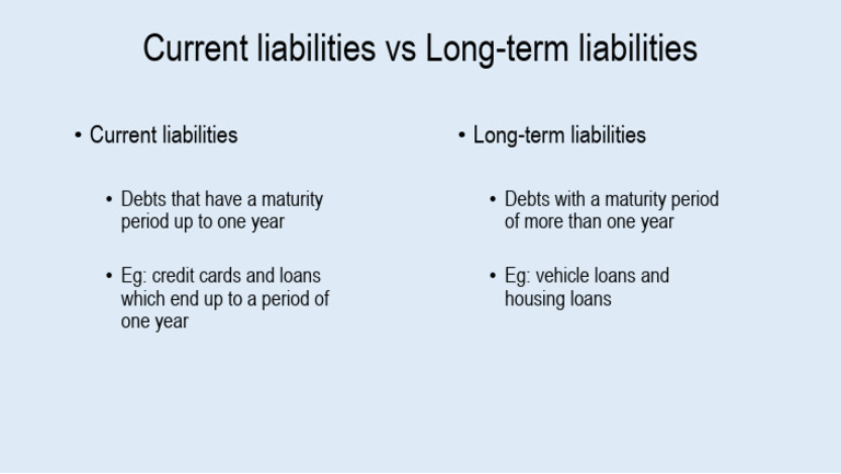 Current Liabilities vs Long-term Liabilities | PDF