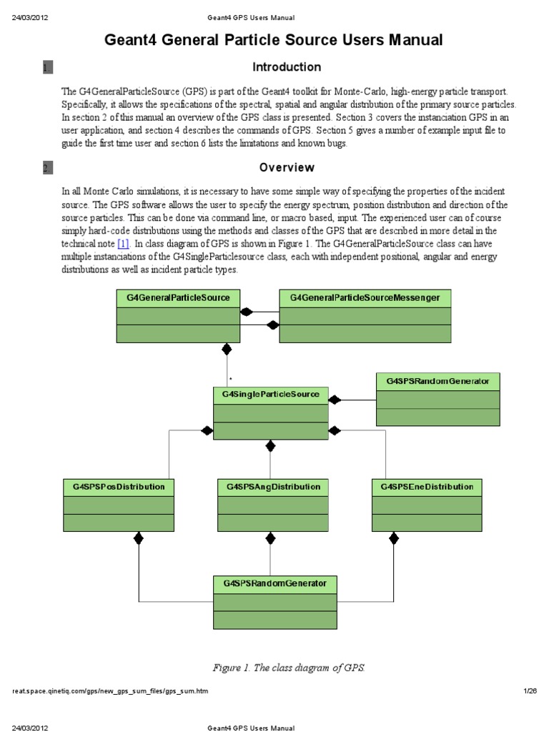 Geant4 GPS Users Manual | PDF | Electronvolt | Cartesian Coordinate System