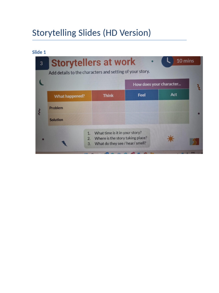 Storytelling Slides HD | PDF
