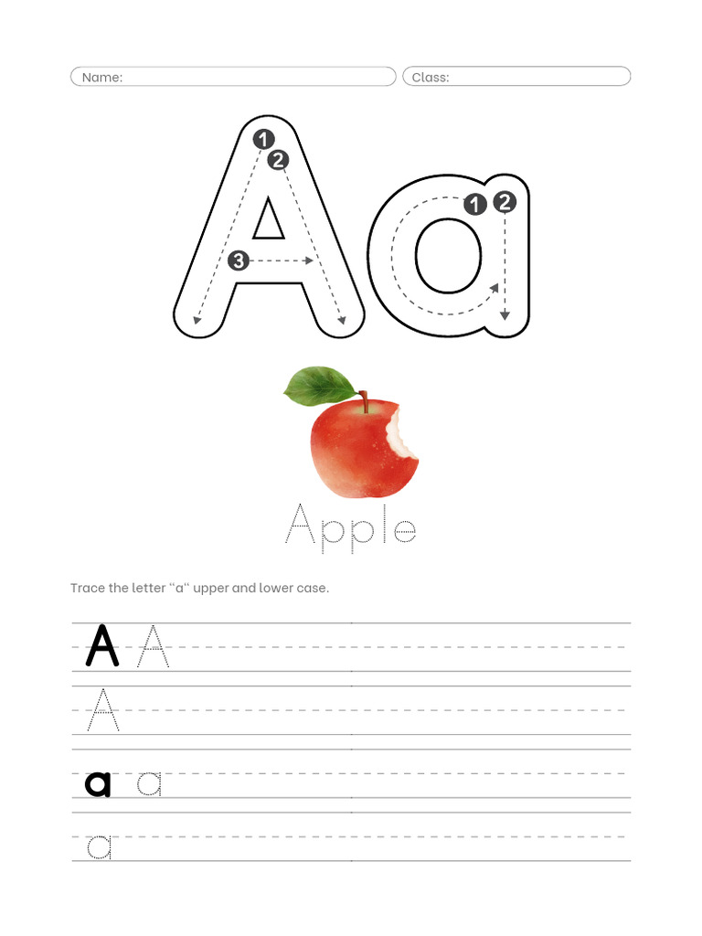 Tracing Workbook in Colorful Illustrative Style | PDF