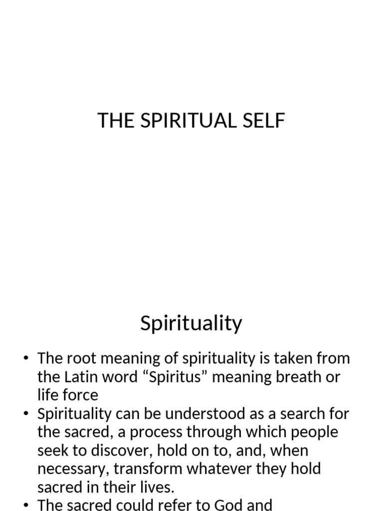 THE-SPIRITUAL-SELF | PDF | Spirituality | God