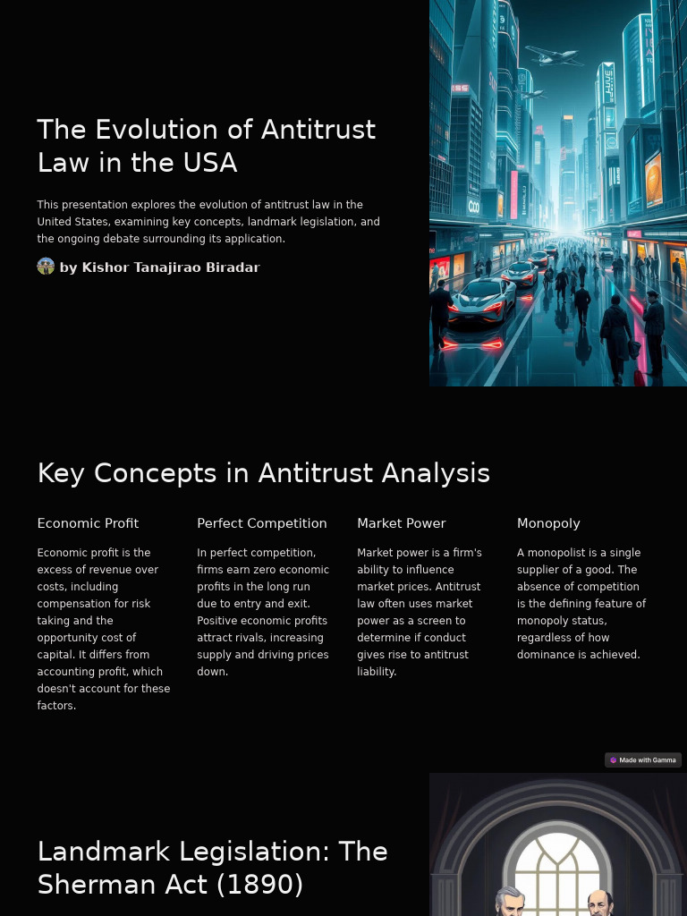 The Evolution of Antitrust Law in the USA | PDF | Sherman Antitrust Act ...