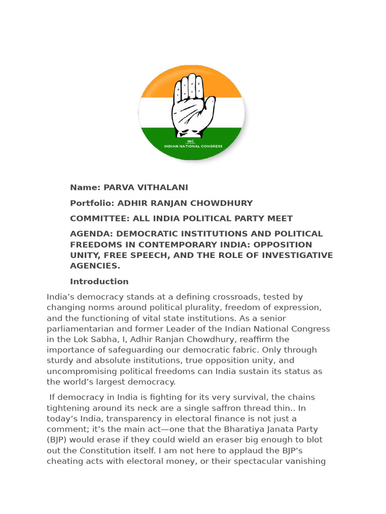 Safeguarding Democracy in India | PDF | Bharatiya Janata Party ...