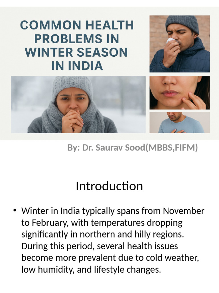 Common Health Problems in Winter Season in India | PDF