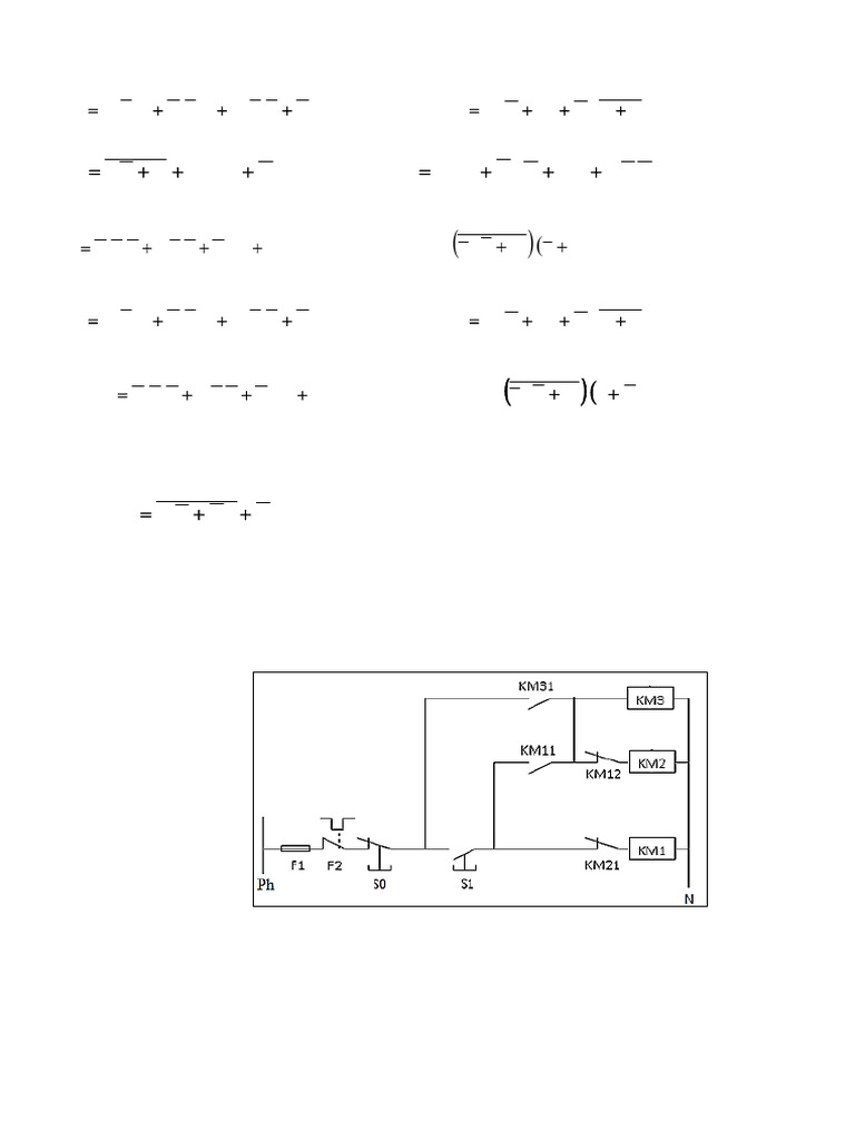 Équations logiques et circuits électriques | PDF