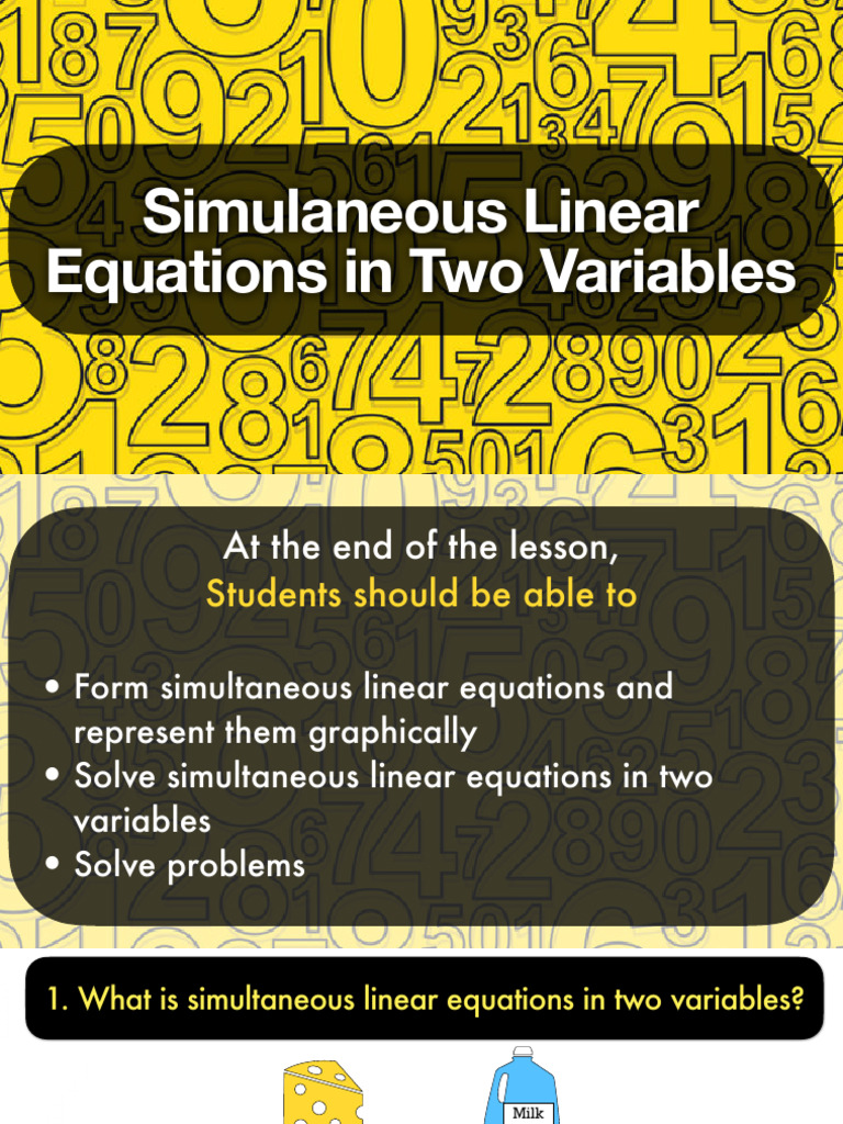 6.3 Simultaneous Linear Equations in Two Variables | PDF | Equations ...