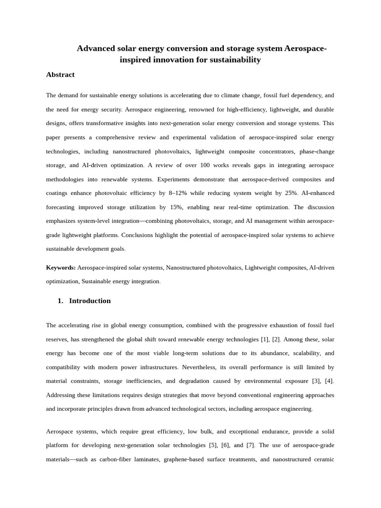 Solar Paper New Edited and Elobrated | PDF | Photovoltaics | Energy Storage