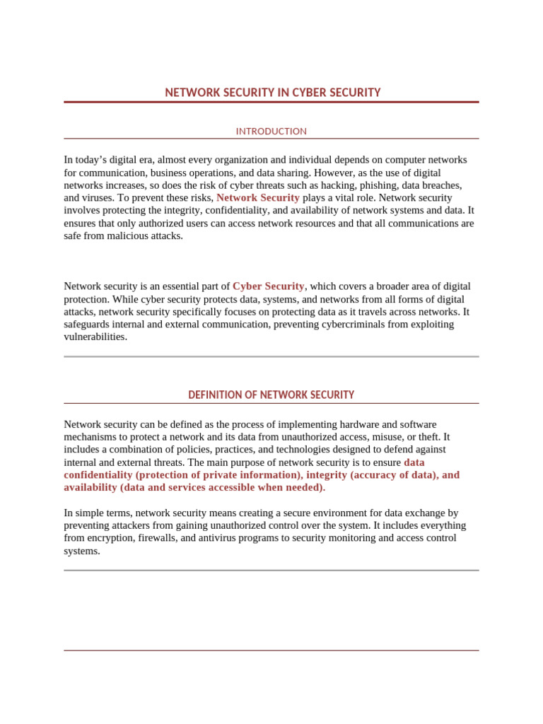 Network Security | PDF | Security | Computer Security