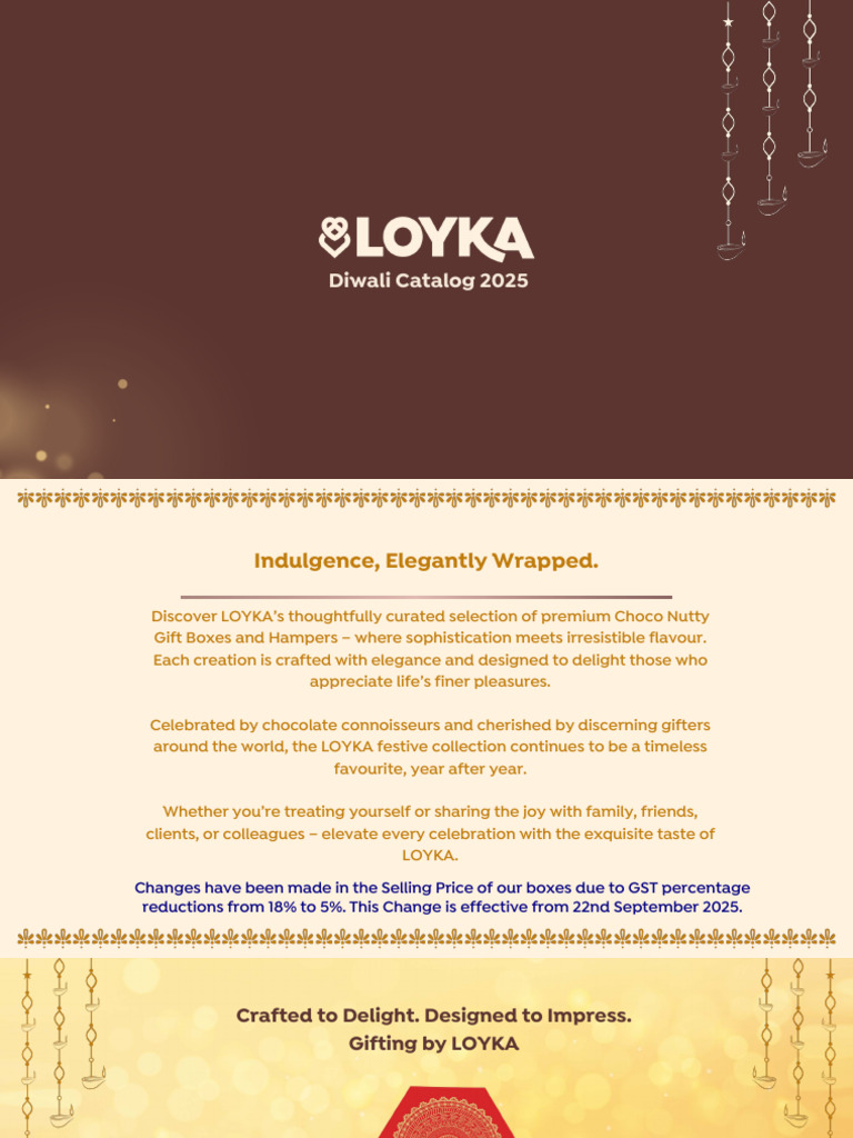 2025 Diwali Gift Boxes by LOYKA | PDF