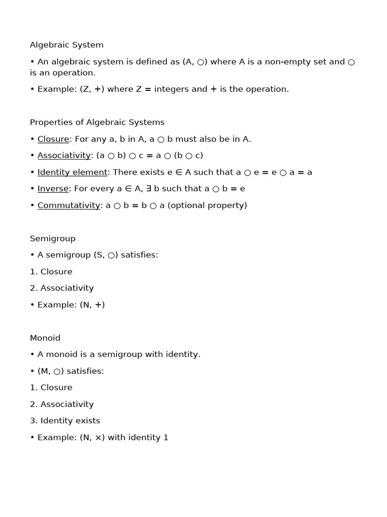 Understanding Algebraic Systems and Structures | PDF