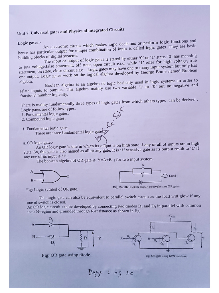 Unit 7 Logic Gates | PDF