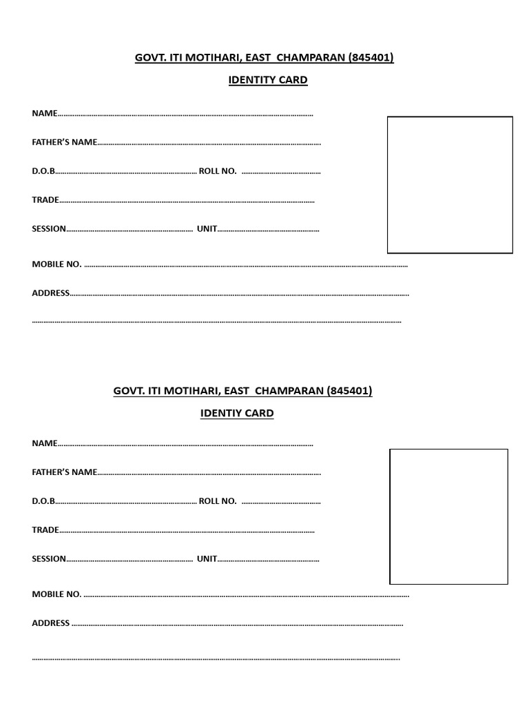 Identity Card | PDF