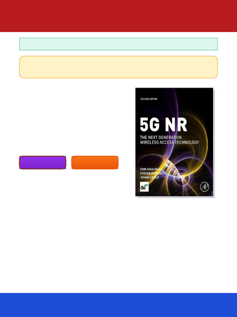 5G NR: The Next Generation Wireless Access Technology 2nd Edition Erik ...