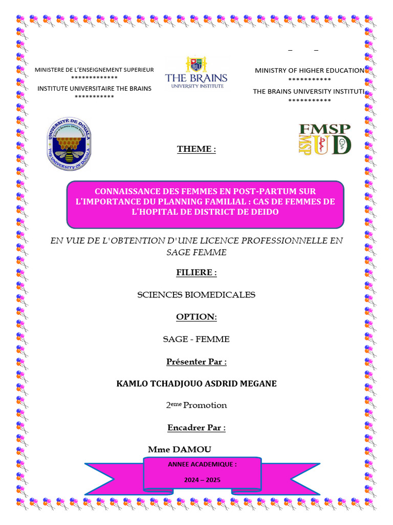 Connaissance des Femmes Post-Partum sur le Planning Familial | PDF ...