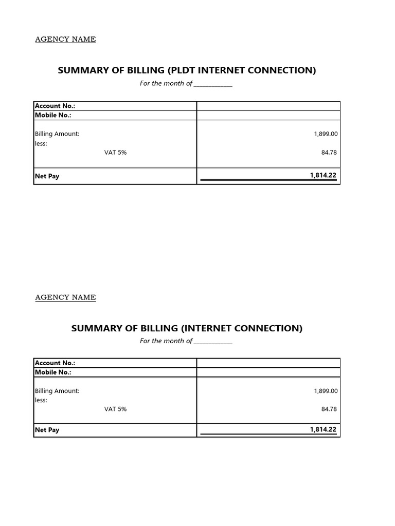 Summary of Billing | PDF
