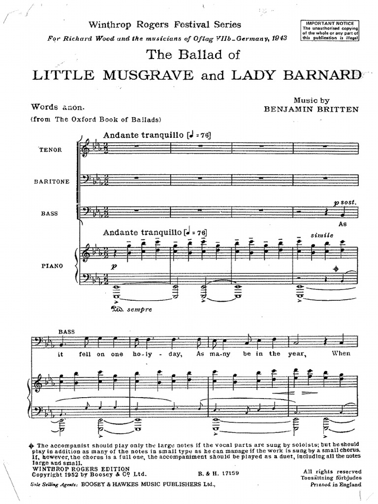 Little Musgrave - Britten | PDF