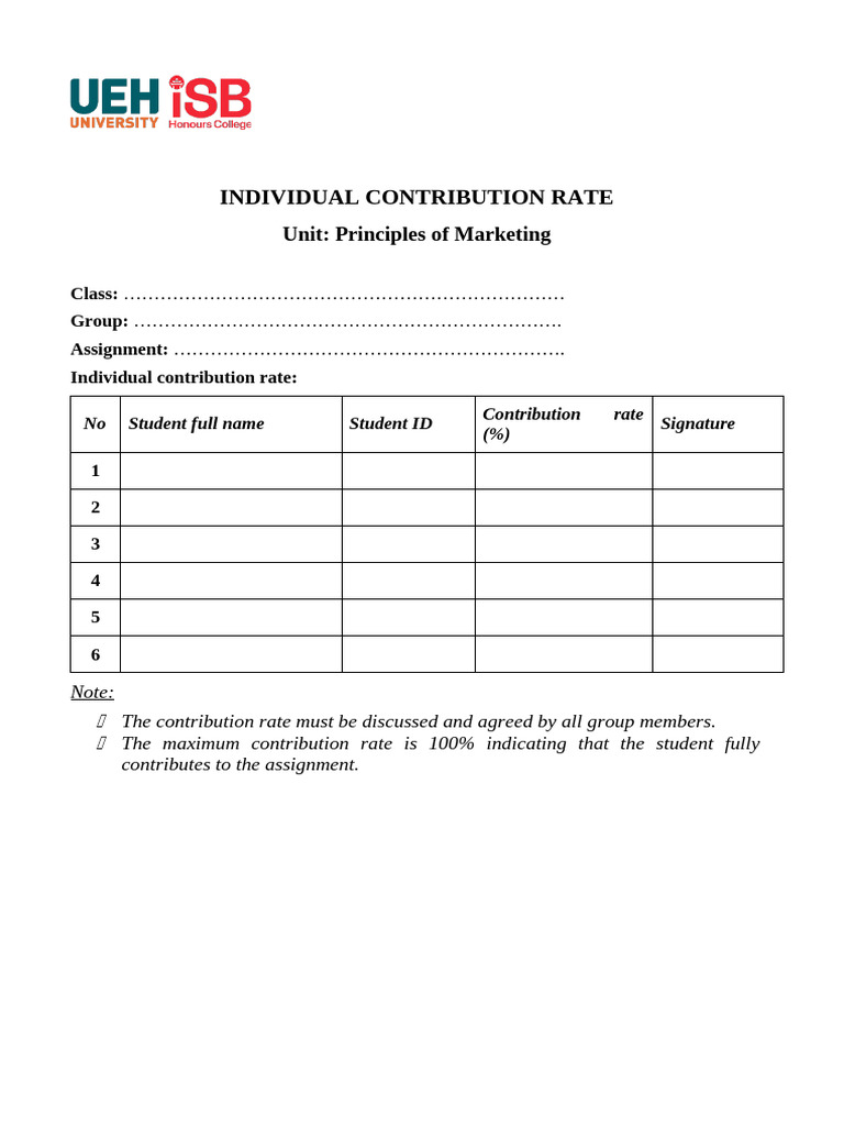 K51 - Individual Contribution Rate | PDF