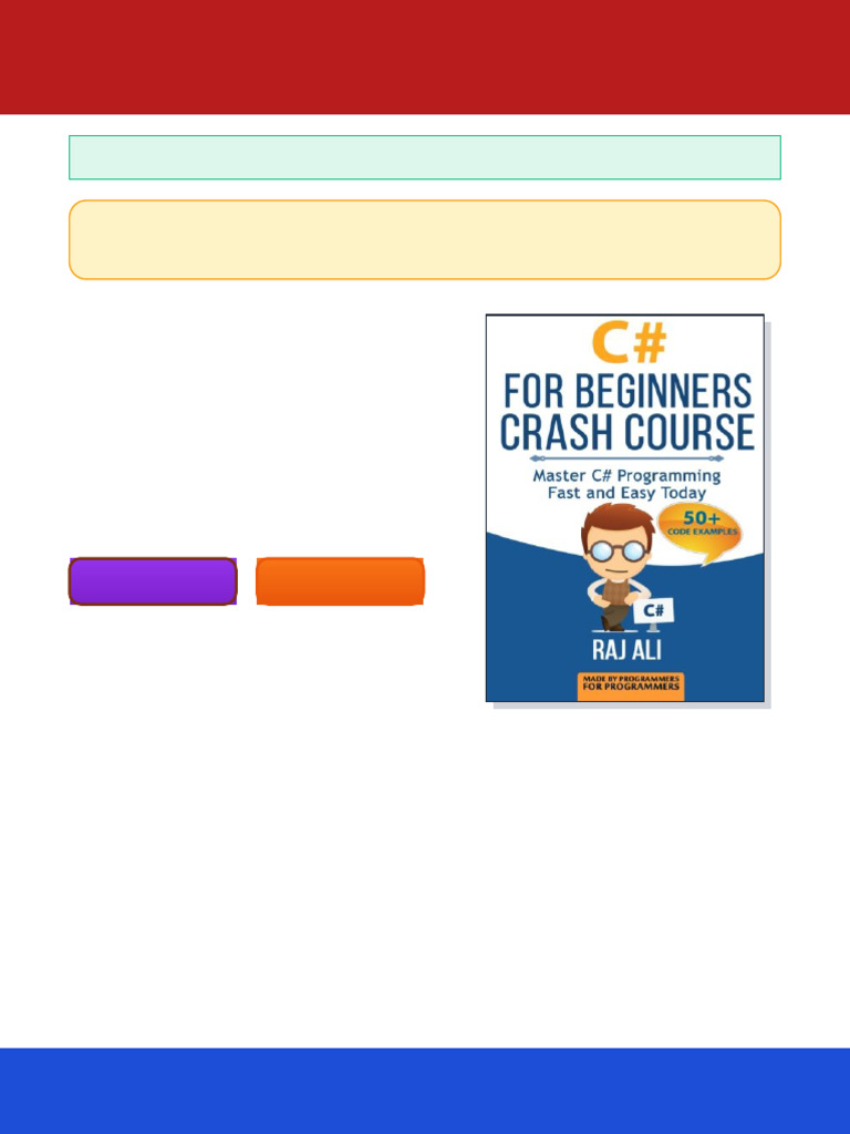 C For Beginners Crash Course Master C Programming Fast and Easy Today 1st Edition Raj Ali ebook ...