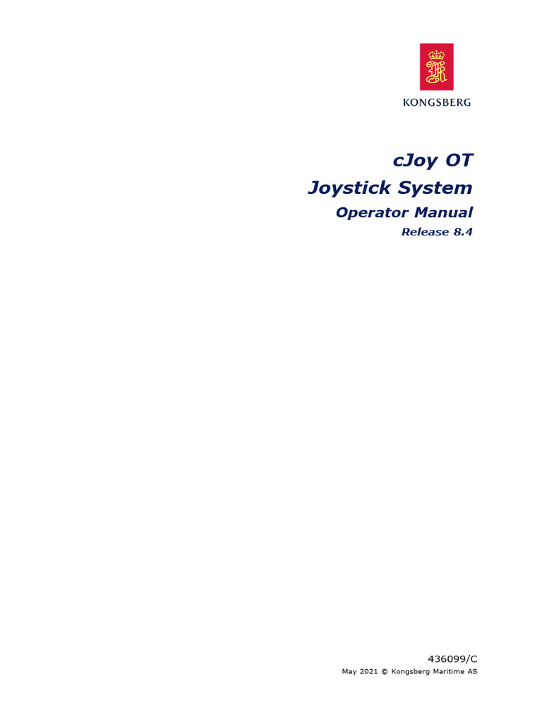 cJoy OT Joystick System Manual | PDF | Kalman Filter | Reliability ...