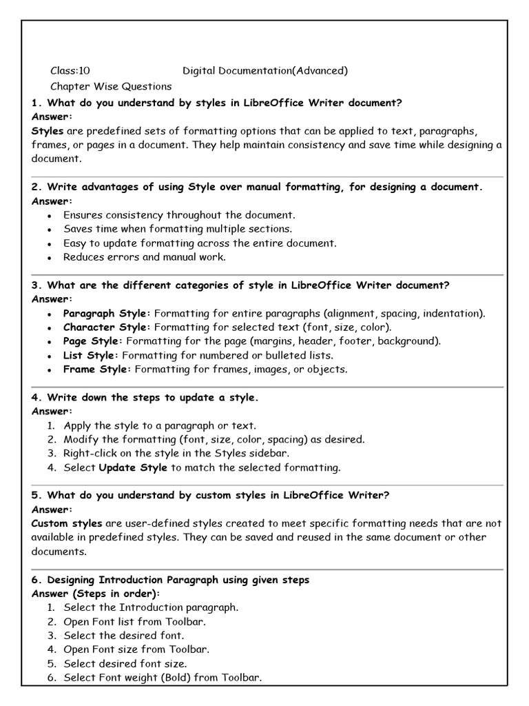 LibreOffice Writer Styles and Formatting Guide | PDF | Relational ...