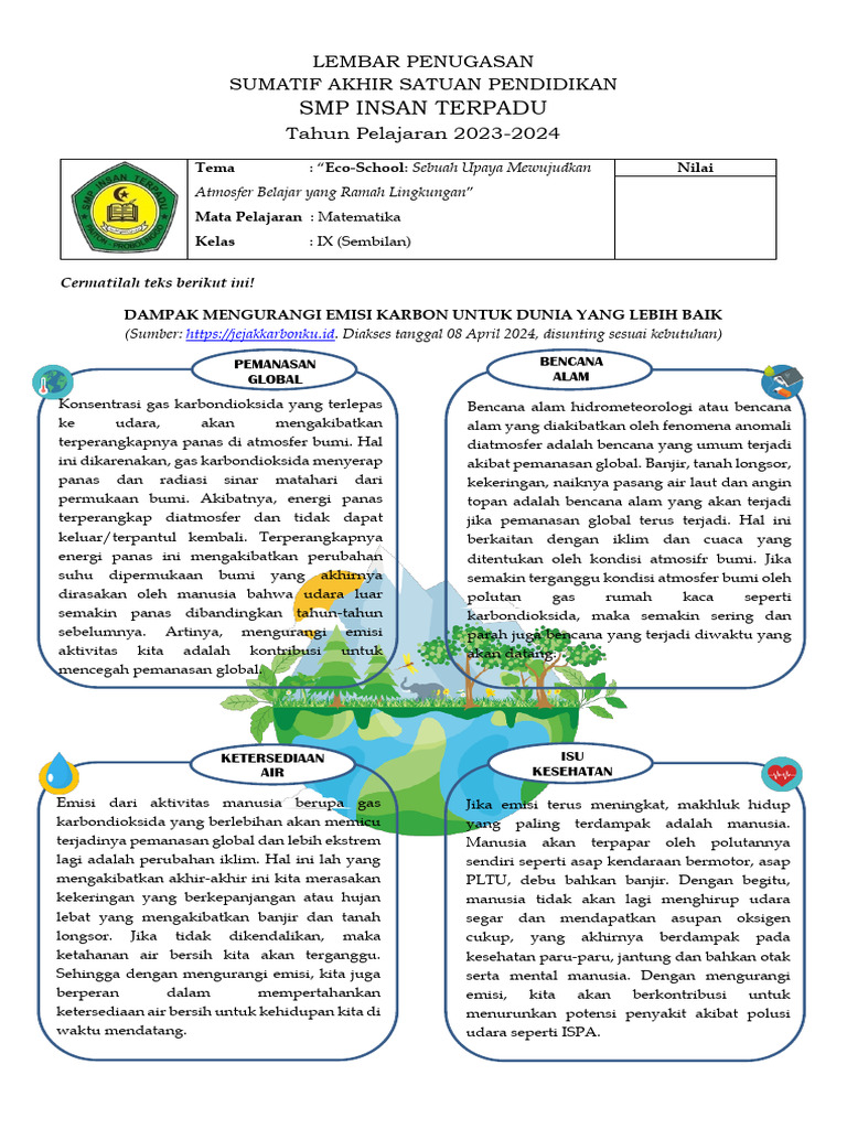 Dampak Pengurangan Emisi Karbon | PDF