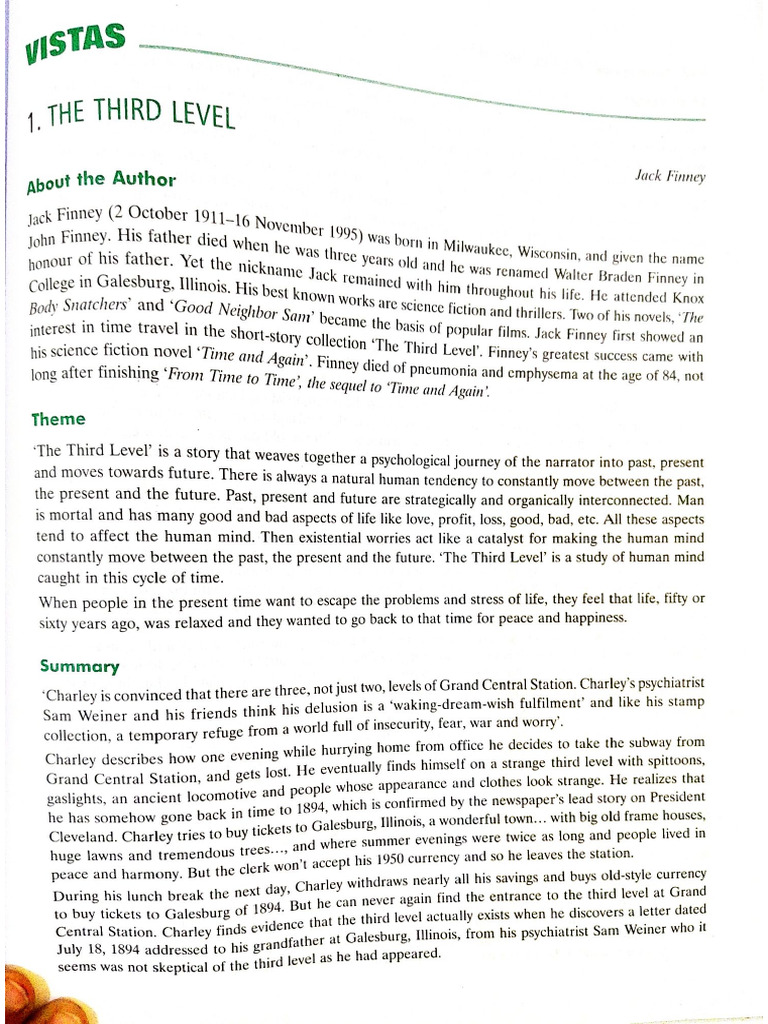 Summary The Third Level | PDF