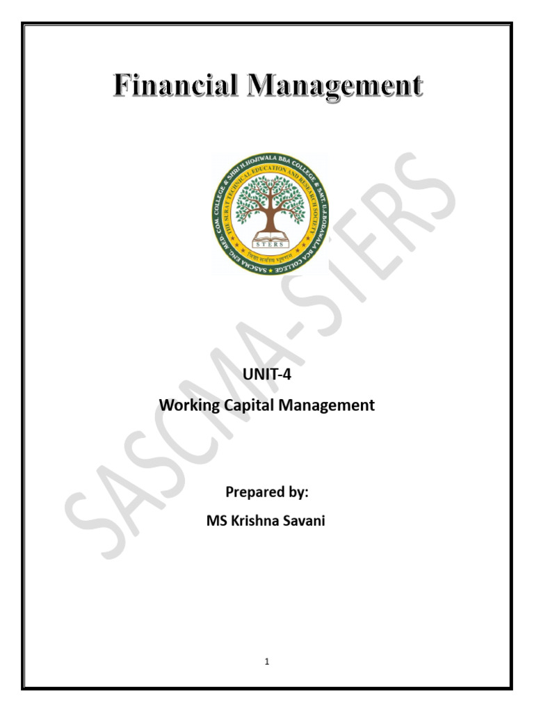 Working Capital Management Overview | PDF | Working Capital | Credit