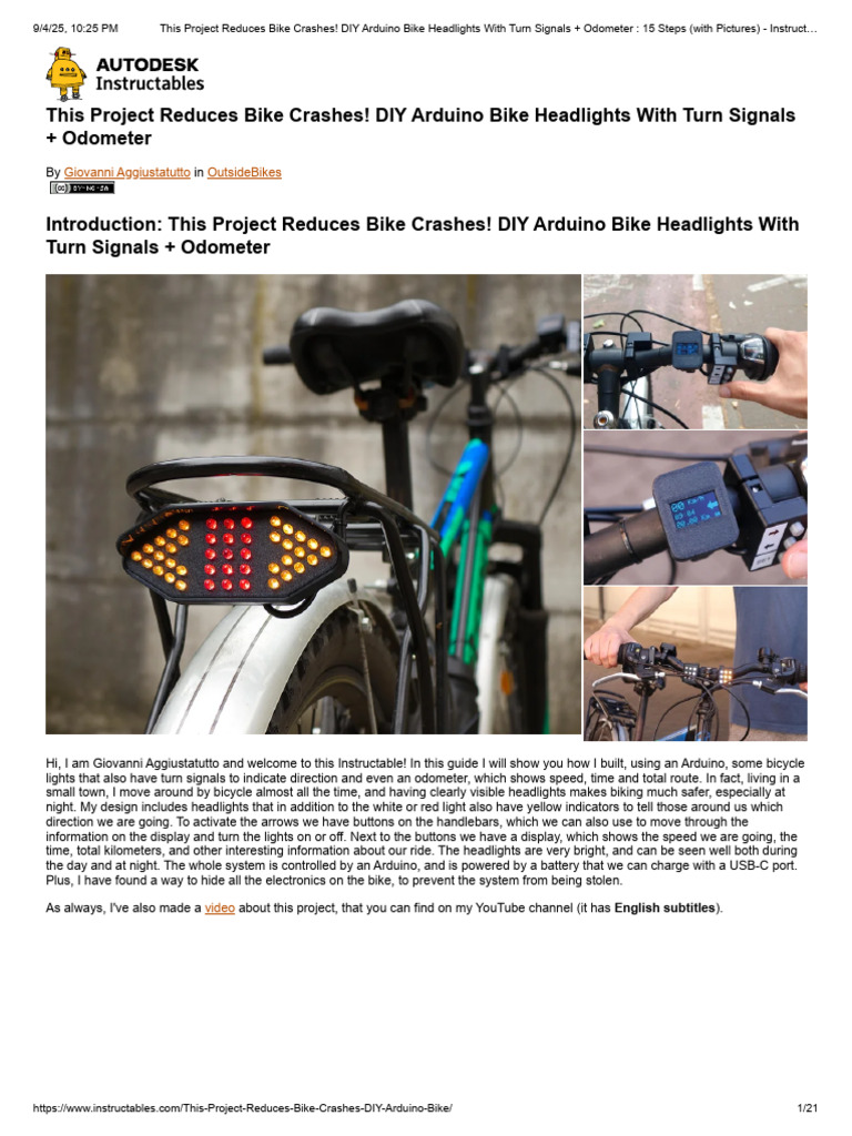 This Project Reduces Bike Crashes! DIY Arduino Bike Headlights With ...