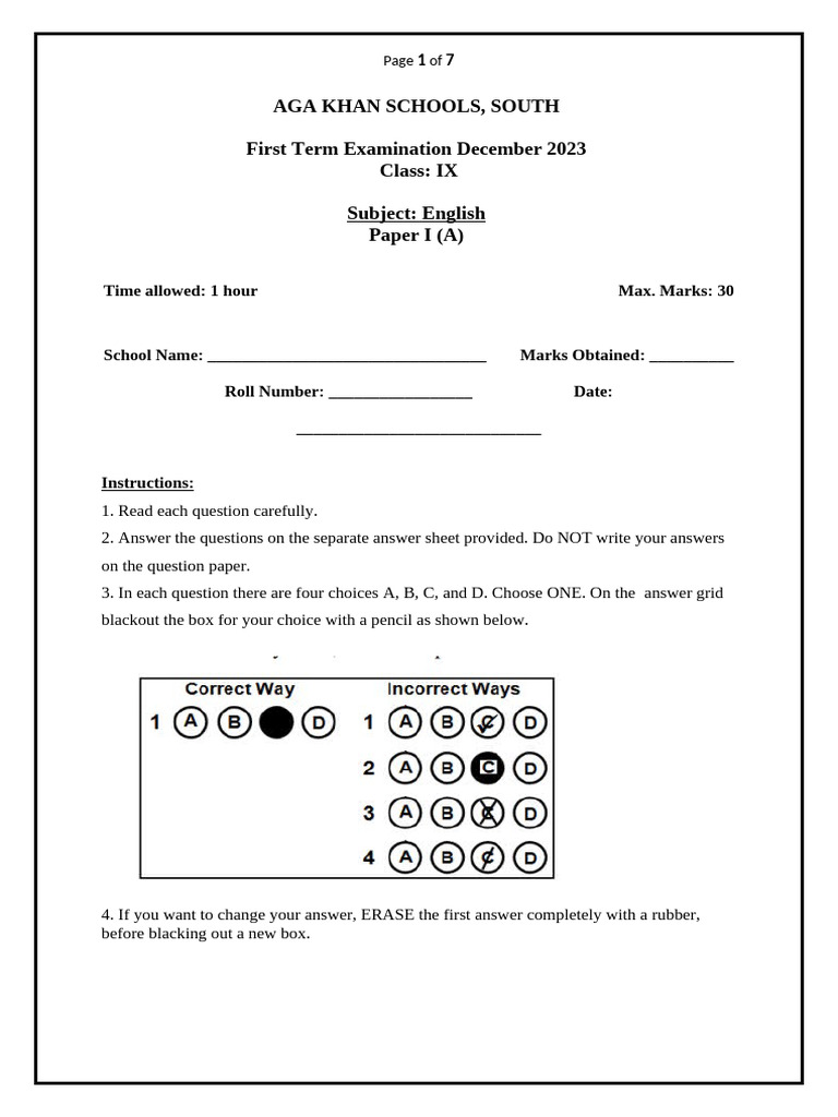Grade IX English Paper IA | PDF | Social Networking Service | Human ...