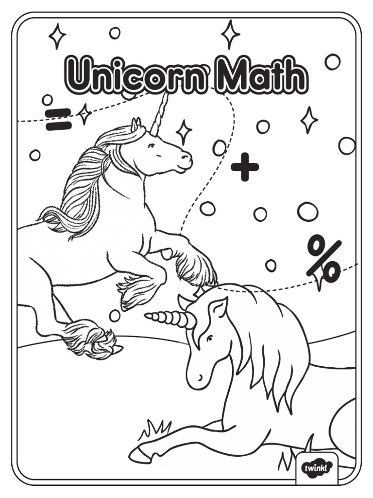 BW Unicorn Math Activity Booklet | PDF
