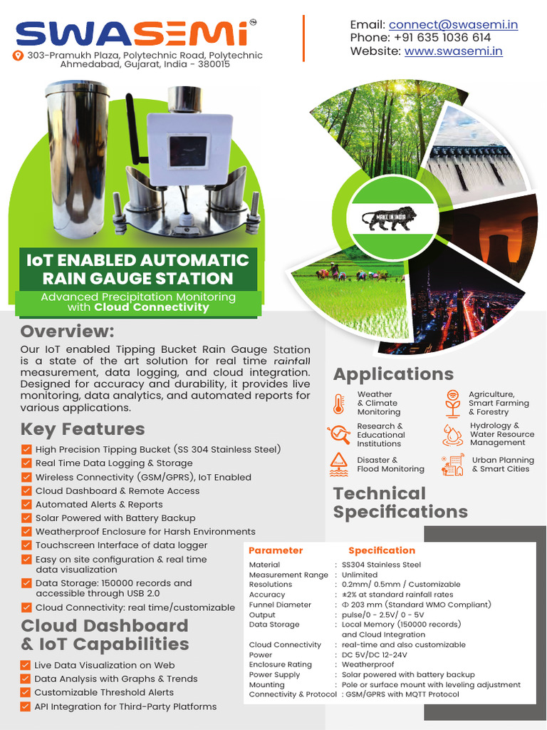 Real Time IoT Enabled Automatic Rain Guage Station | PDF | Internet Of ...