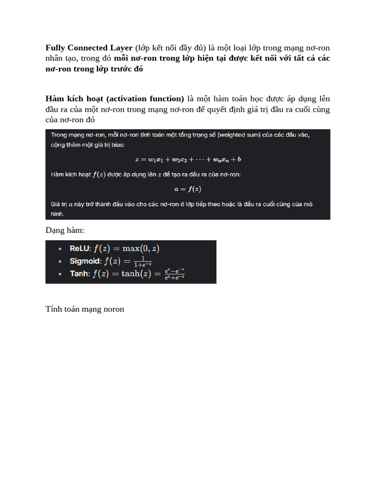 Fully Connected Layer | PDF