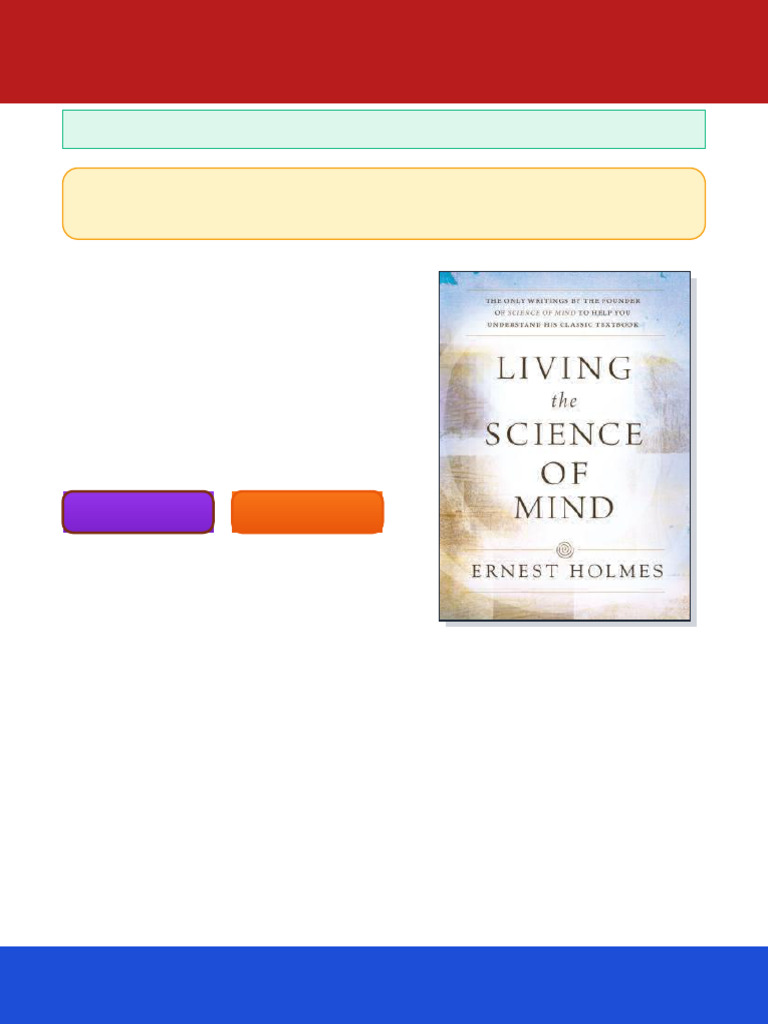 Living The Science of Mind Ernest Holmes Ebook Test Edition | PDF | Zoology