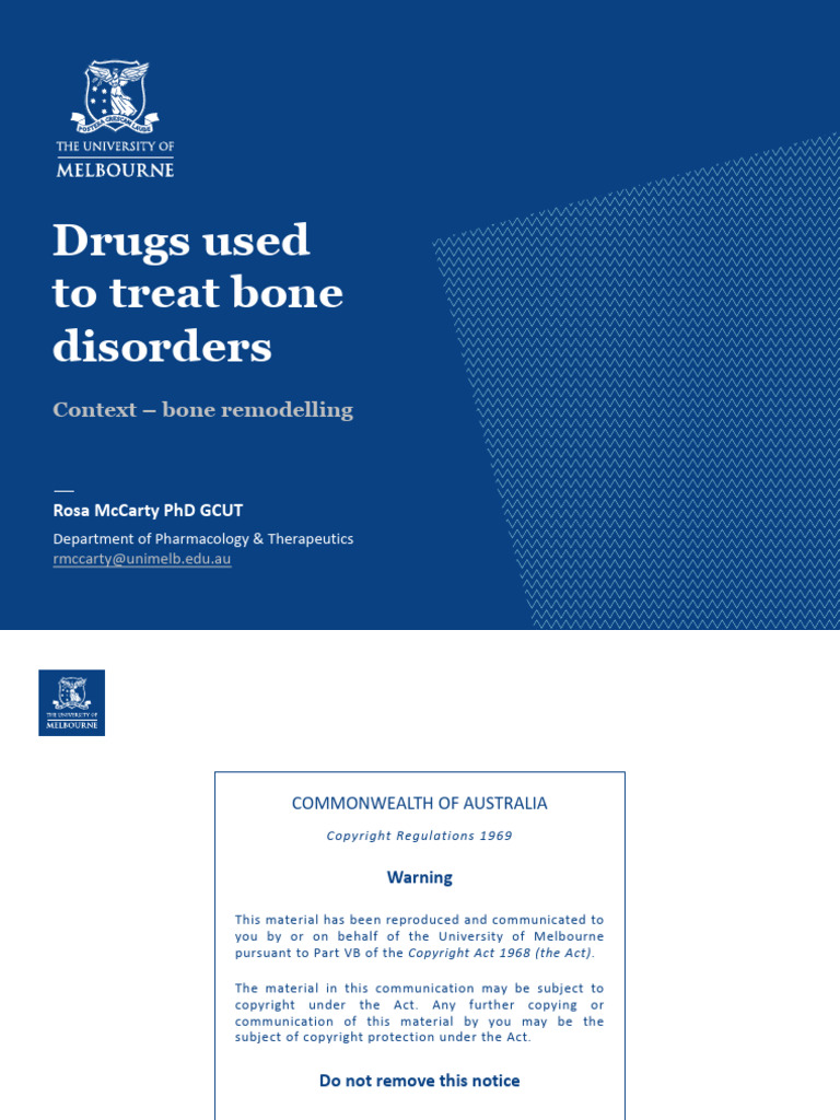 Drugs for Bone Disorder Treatment | PDF | Bone | Osteoporosis
