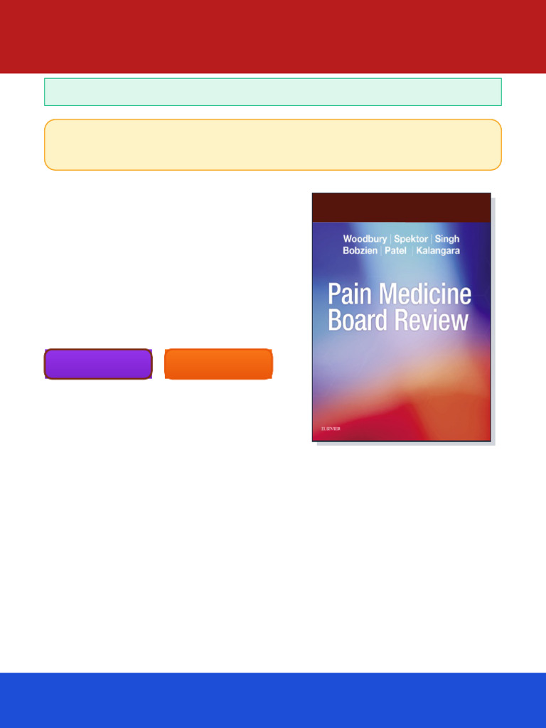 Pain Medicine Board Review Anna Woodbury Et Al. Ebook Early Preview PDF ...