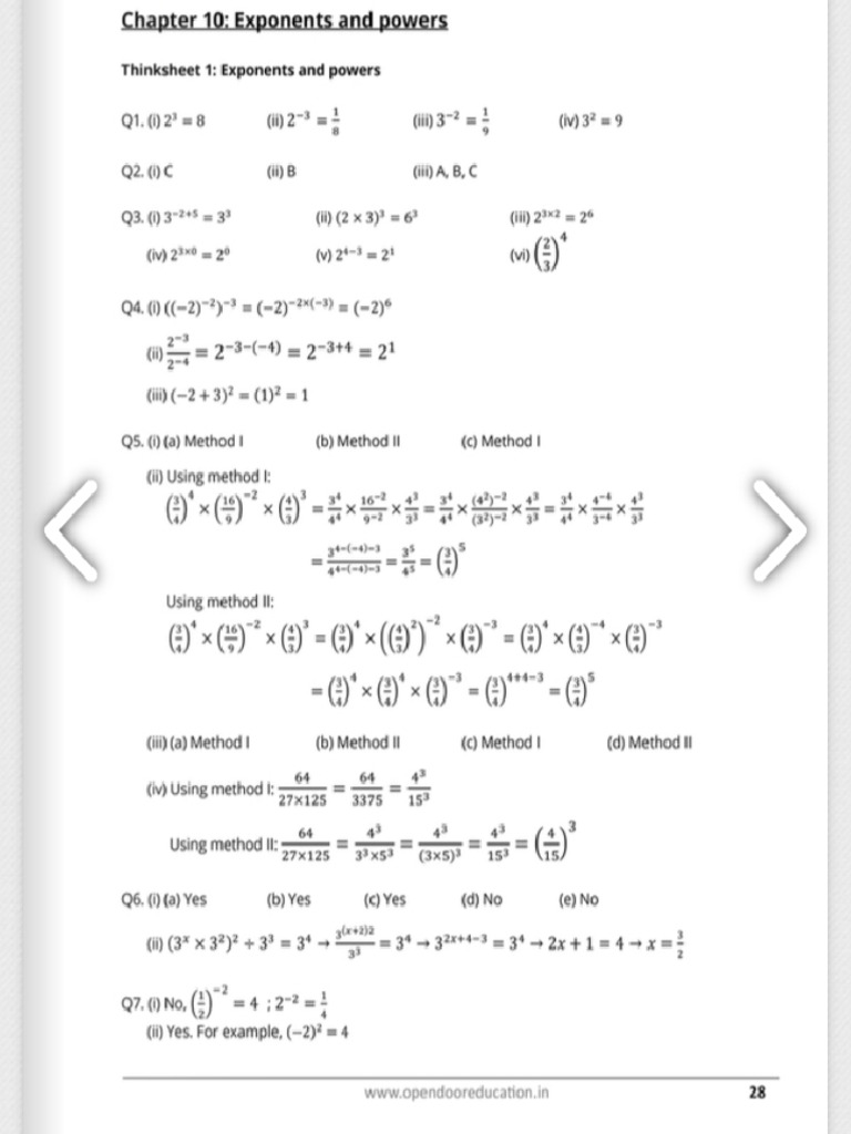 Exponents and Standard Form Guide | PDF
