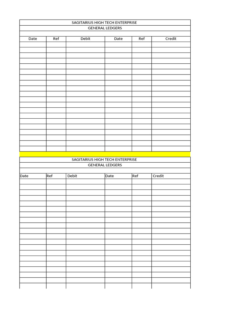 General Ledgers Template | PDF