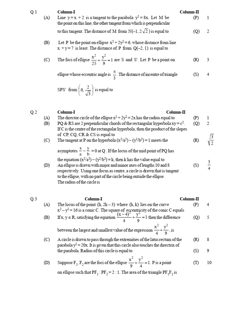 Conic Sections and Their Properties | PDF | Ellipse | Elementary ...