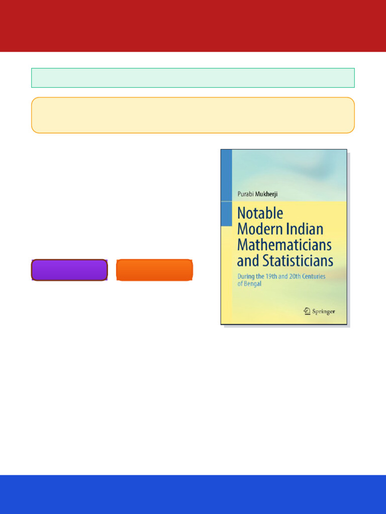 Notable Modern Indian Mathematicians and Statisticians During The 19th ...