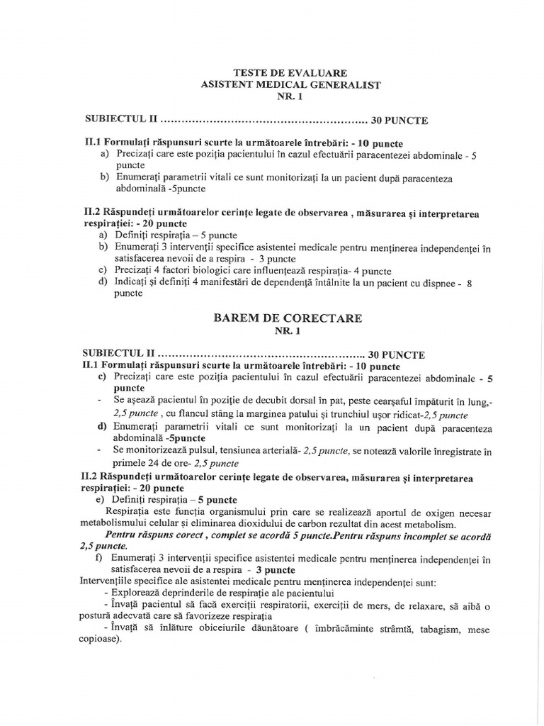 Subiectul II Examen Final AMG | PDF