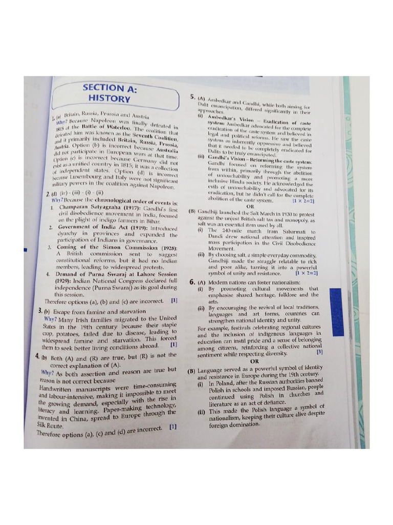 Sol Sample Paper 1 10 Cbse | PDF