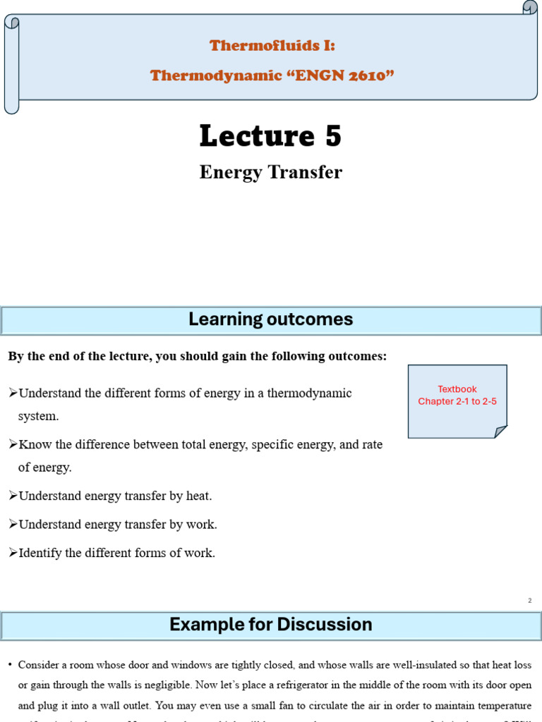 Energy Transfer in Thermodynamics | PDF | Heat | Heat Transfer