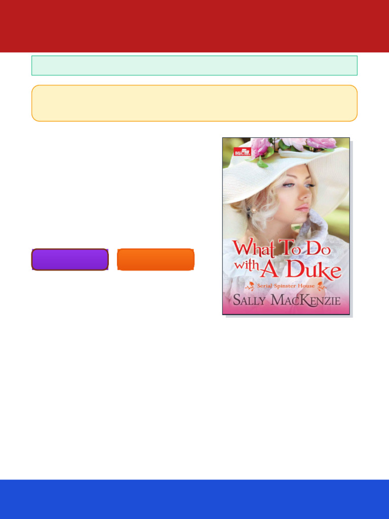 What To Do With A Duke Sally Mackenzie Ebook Improved Chapter Edition | PDF